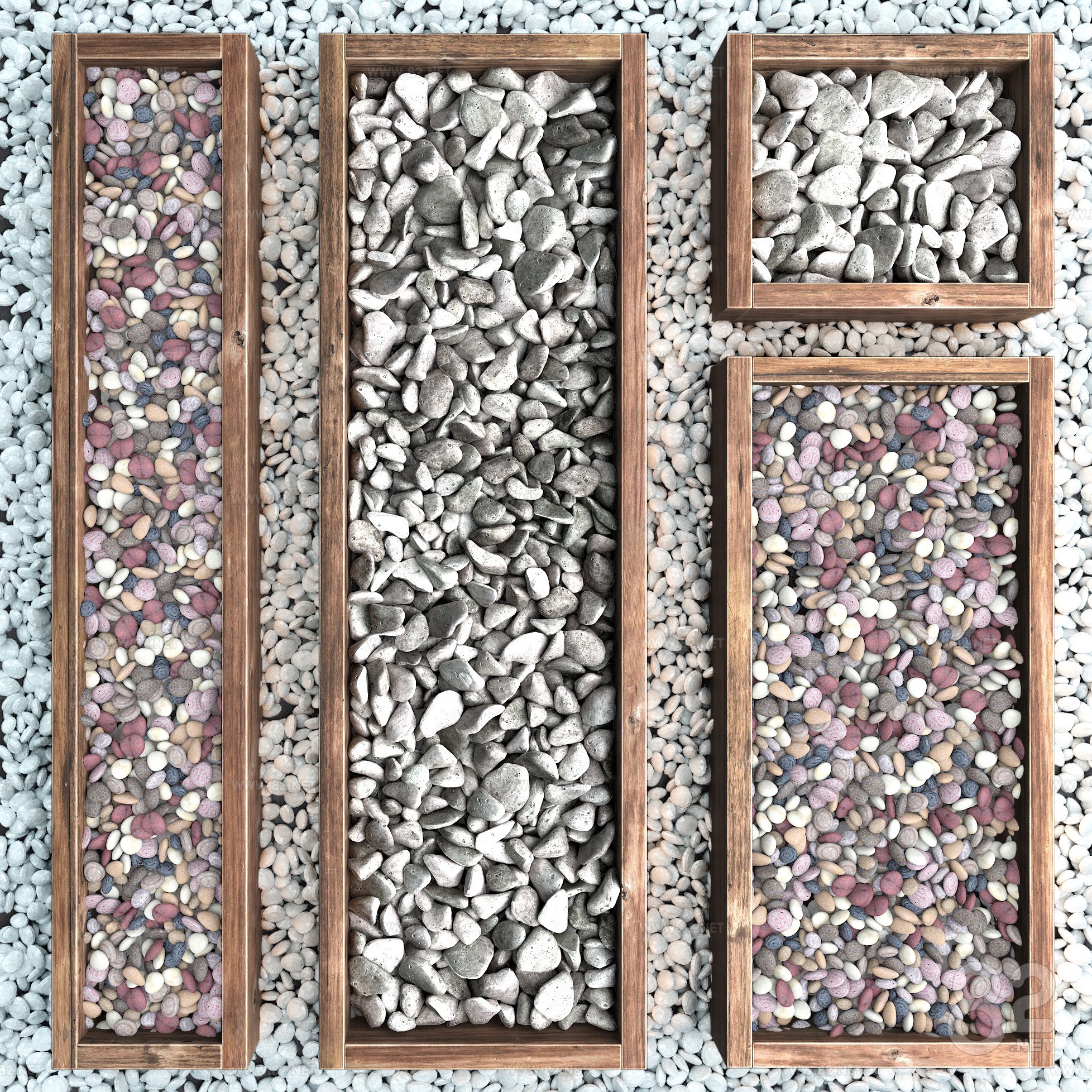 Natural wind stone pebbles 3d Model max | 82Models