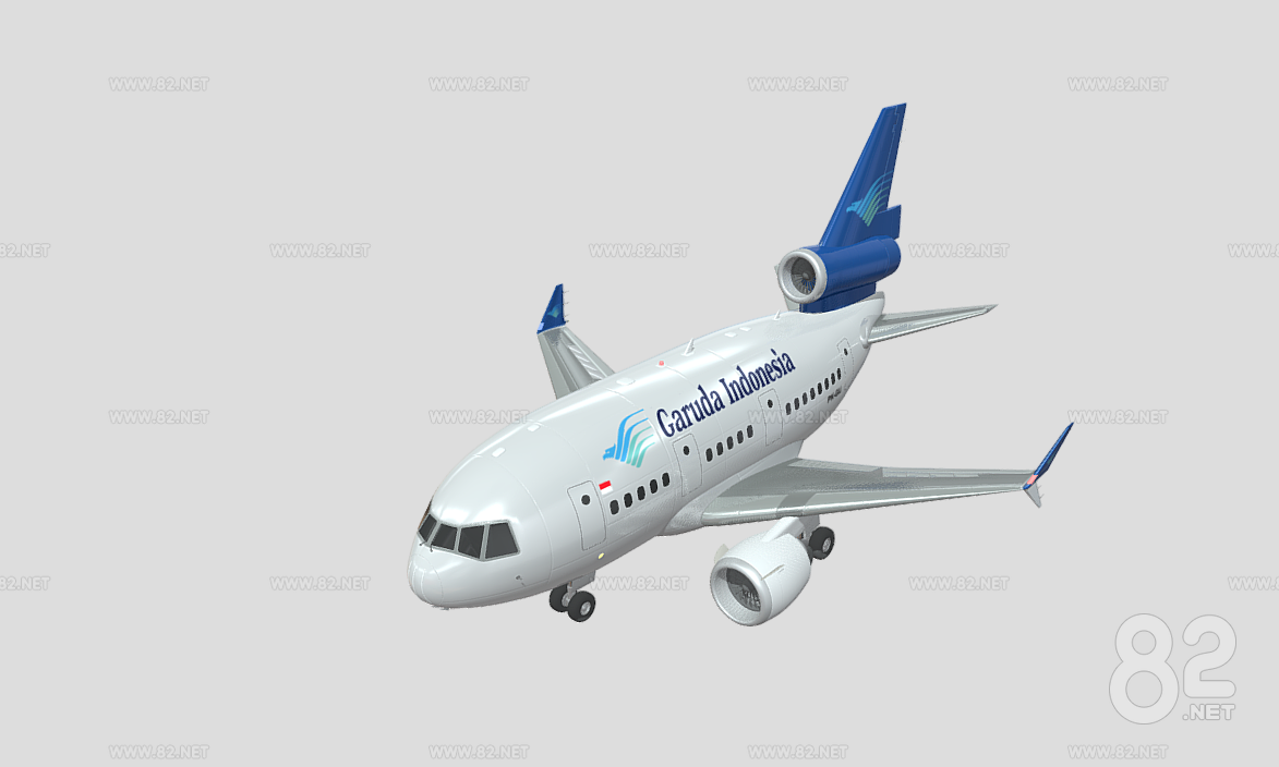 Mini passenger plane Q version 3d Model ma/mb | 82Models