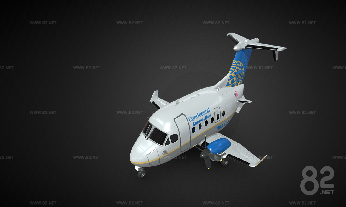 Mini passenger plane Q version 3d Model ma/mb | 82Models