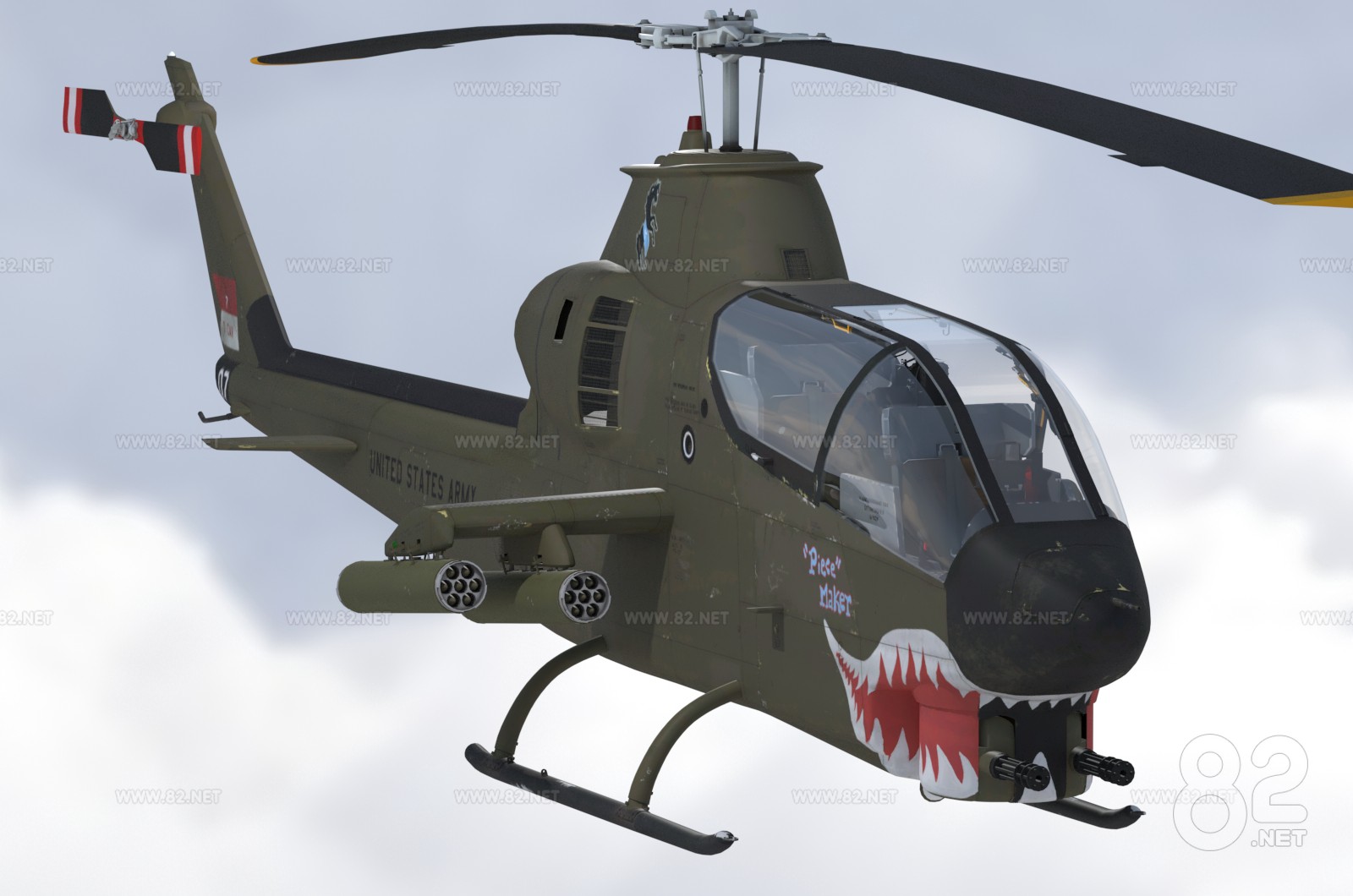 AH1G Cobra helicopter gunship 3d Model max | 82Models