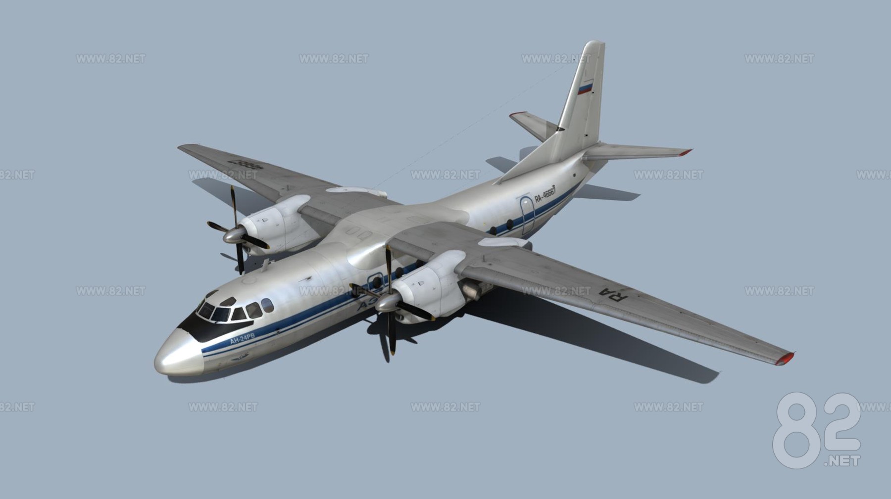 Antonov 24 An -24 3d Model fbx max obj | 82Models