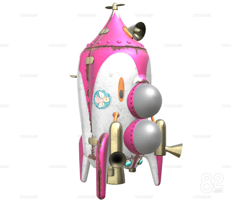 Cartoon Rocket Battle 3d Model dae | 82Models
