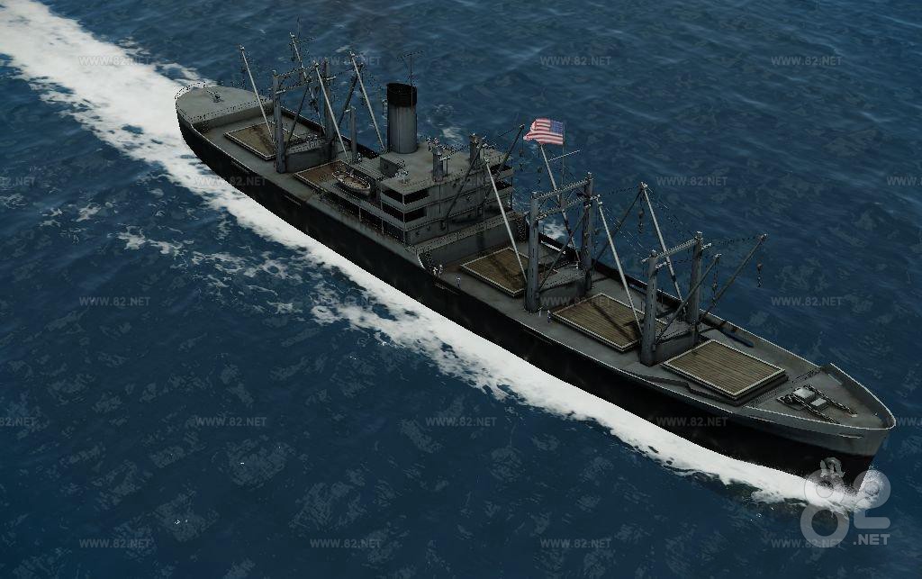 C2-S-B1 large merchant cargo ship 3d Model obj | 82Models