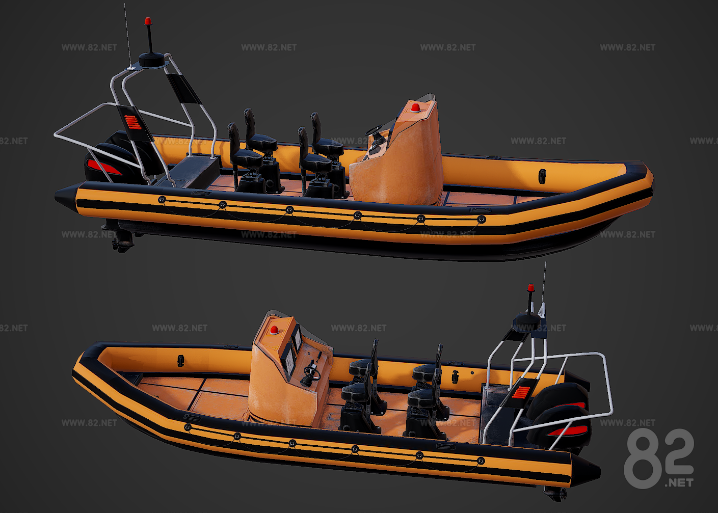 PBR Rubber Boat 3d Model tbscene fbx max | 82Models