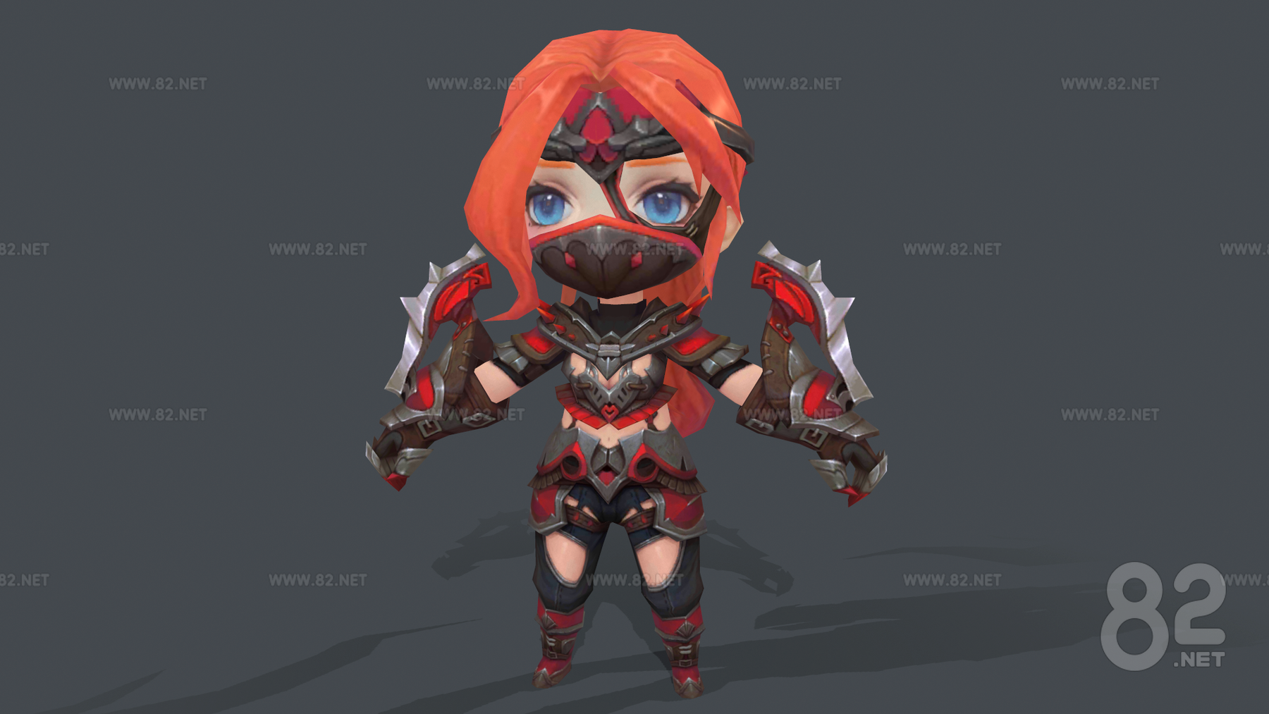 Q version armor female assassin, Q version female warrior, female ...