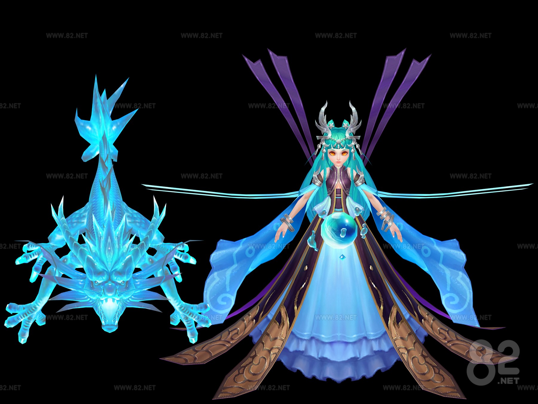 Cute little dragon girl game model 3d Model fbx | 82Models