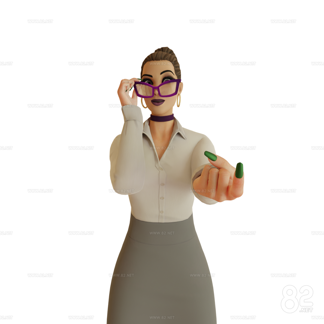 female white-collar 3d Model blend | 82Models