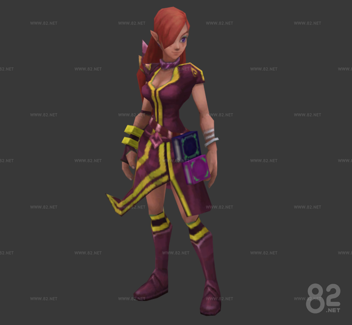 Orange Magic Apprentice Cartoon 3d Model fbx | 82Models