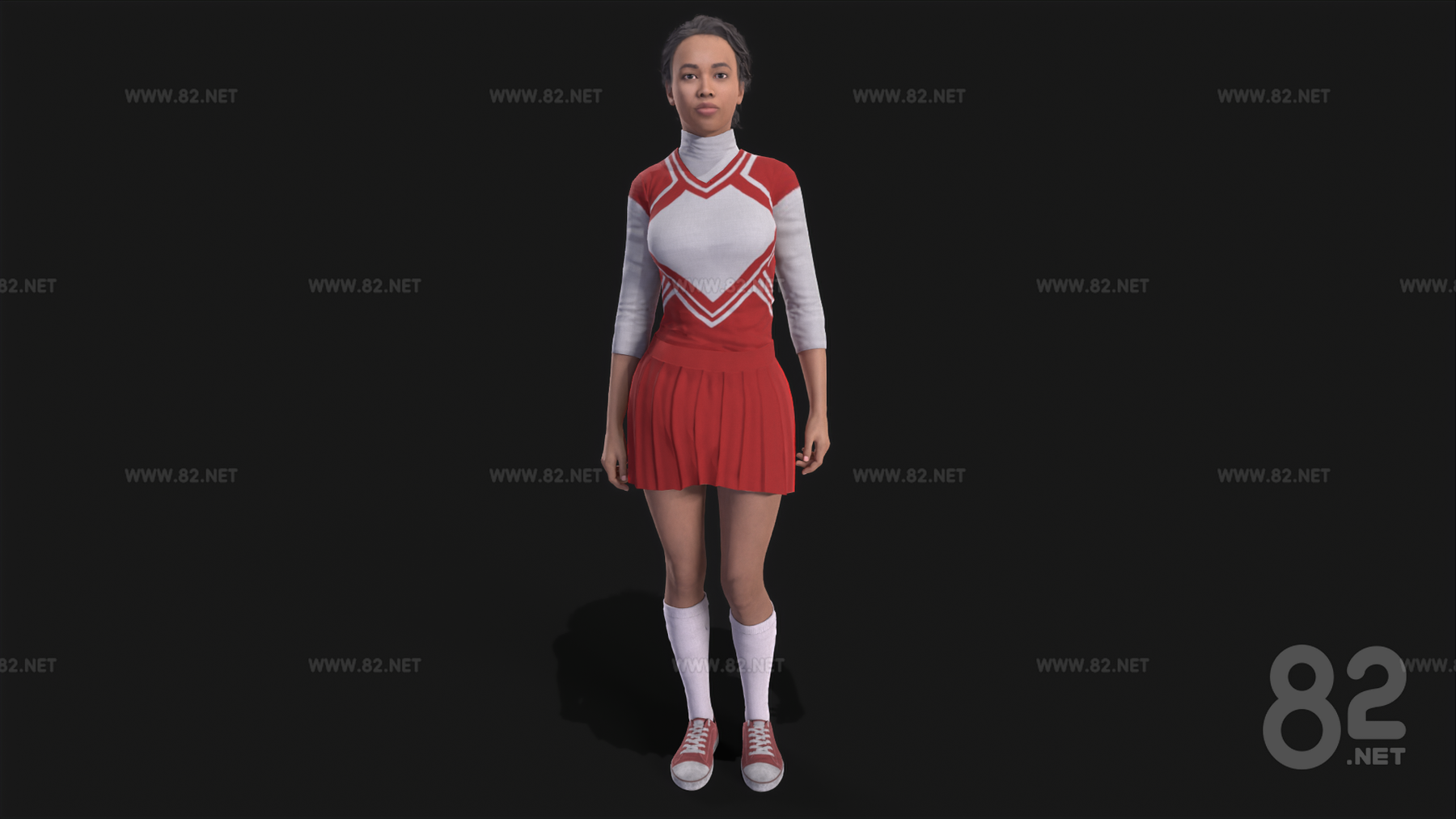 realistic woman cheerleading 3d Model tbscene fbx max obj | 82Models