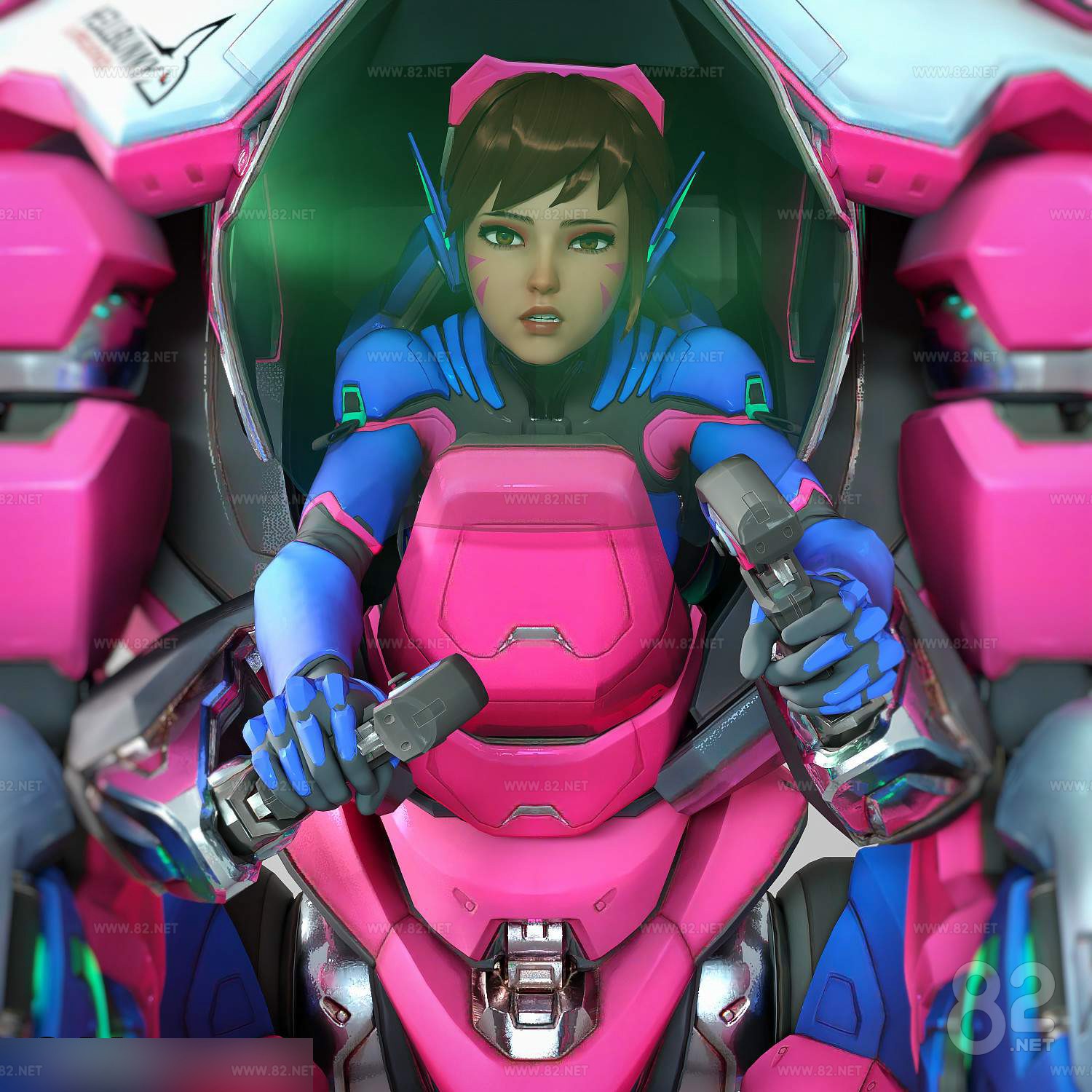 [Mechanical 01] DVA D.Va Character Clothing Pistol Mecha 3d Model max ...