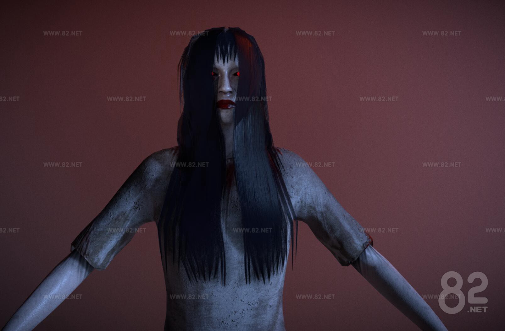 Realistic female ghost beggar 3d Model fbx | 82Models