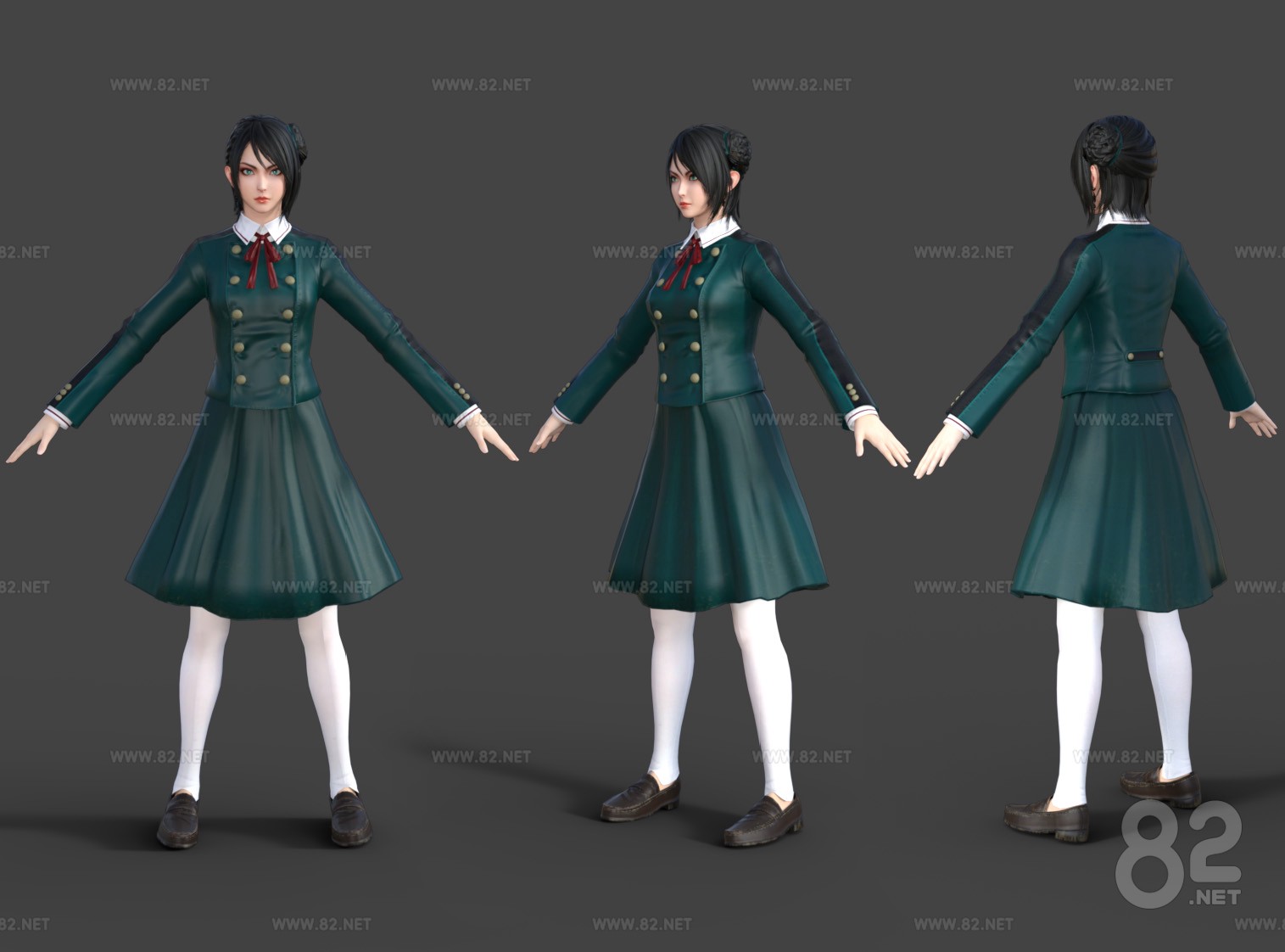 Cartoon female students female classmates 3d Model ma/mb max | 82Models