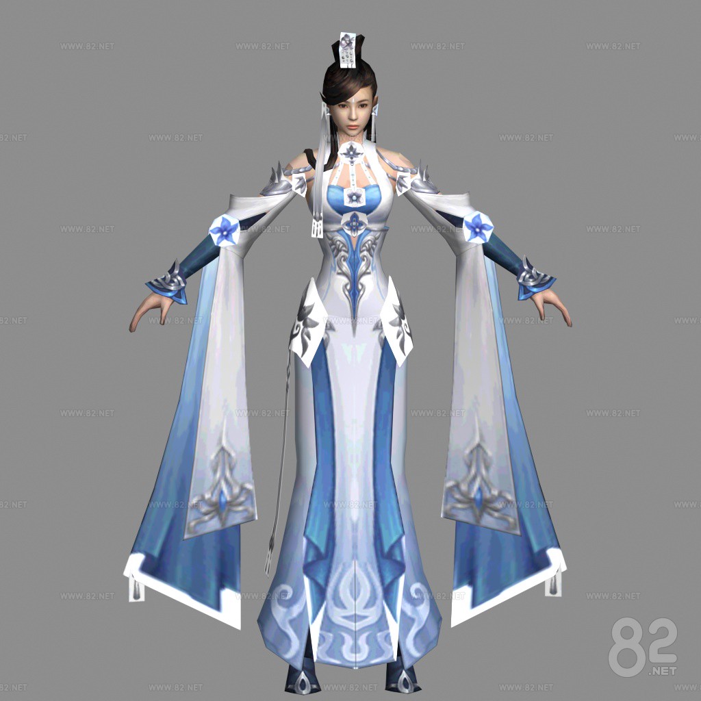 martial arts little dragon girl 3d Model fbx | 82Models