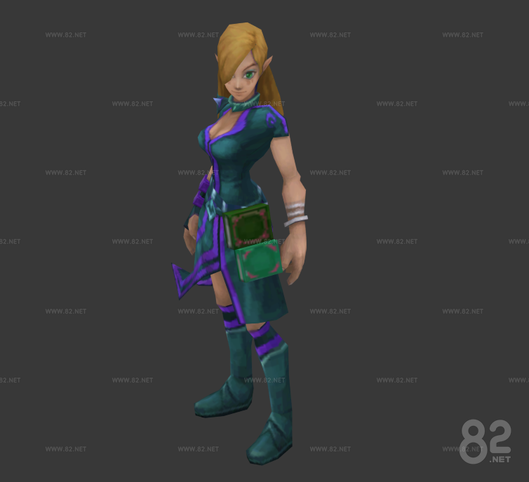 Blue Apprentice Cartoon 3d Model fbx | 82Models