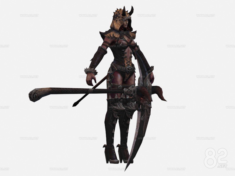Sickle Beauty Assassin Figure 3d Model fbx | 82Models