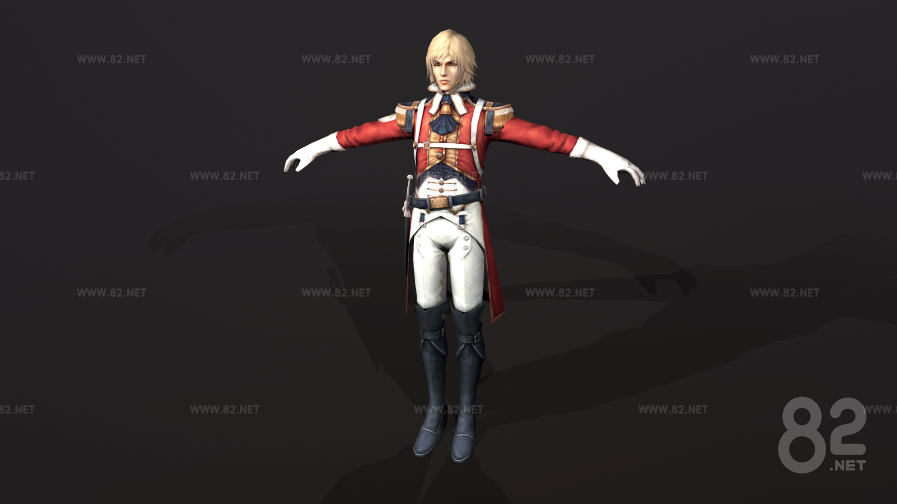 Blonde Guard, Blonde Officer, British Gentleman 3d Model fbx | 82Models
