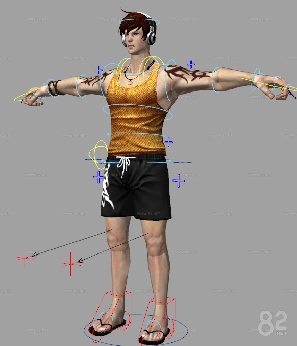 maya binding game low die gladiator muscle man 3d Model ma/mb | 82Models