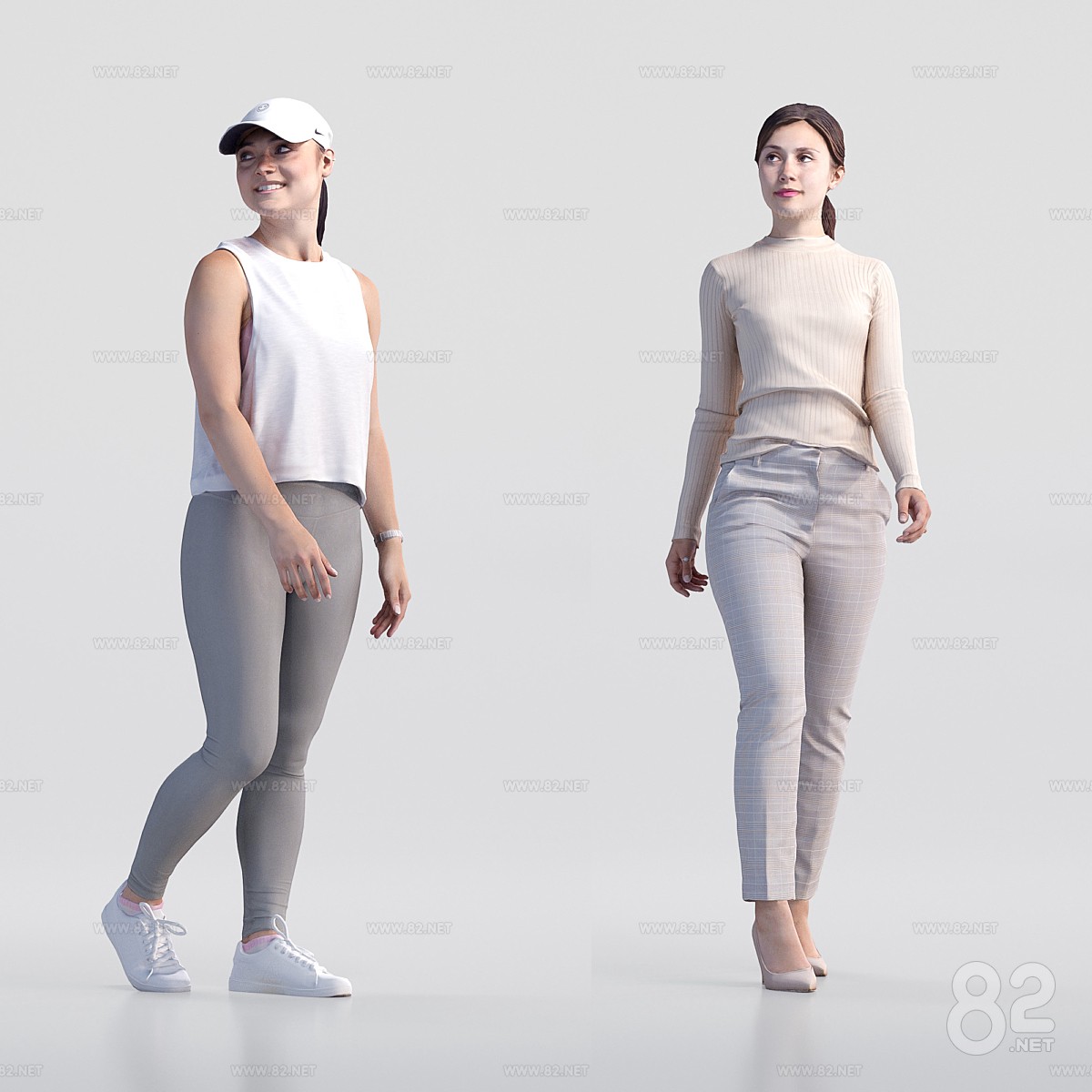 Casual beauty white clothes 3d Model max | 82Models
