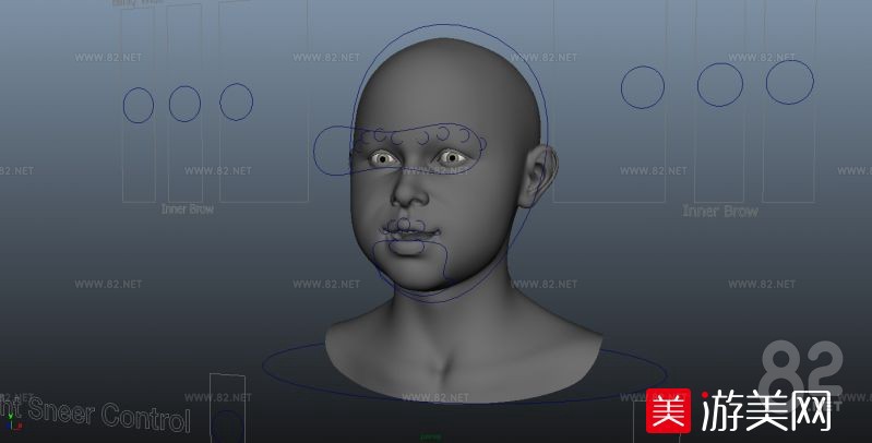 Little boy maya head with expression animation can be manipulated 3d ...