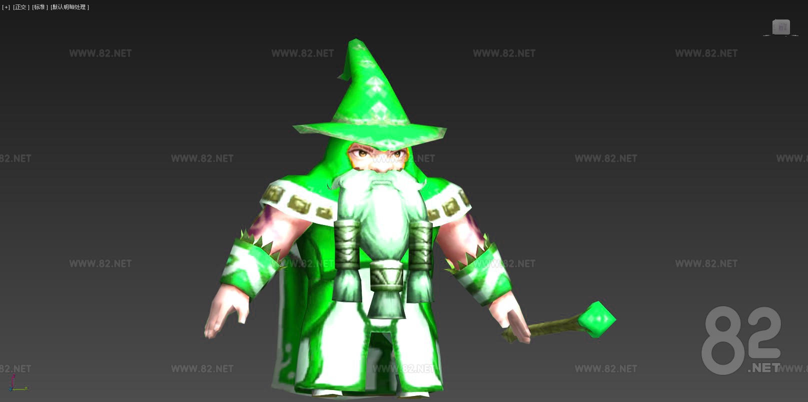 Candy Green Old Mage Cartoon 3d Model fbx | 82Models