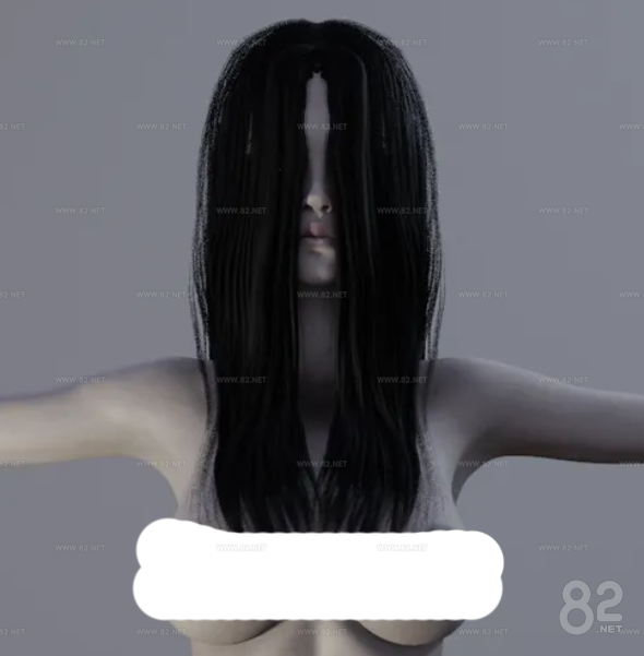 Sadako horror figure 3d Model max blend fbx c4d | 82Models
