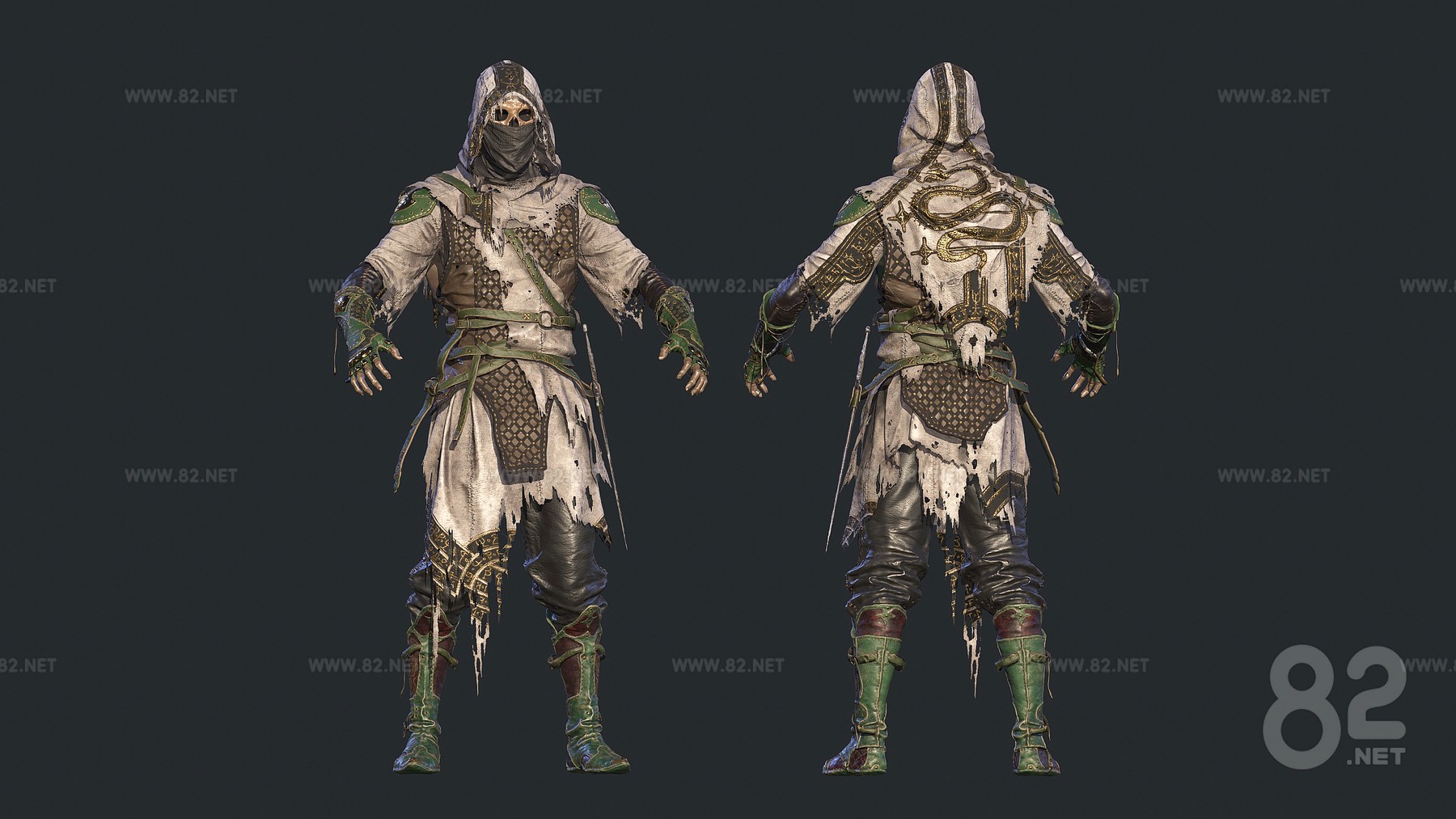 Undead Warrior Skeleton Assassin 3d Model max fbx tbscene | 82Models