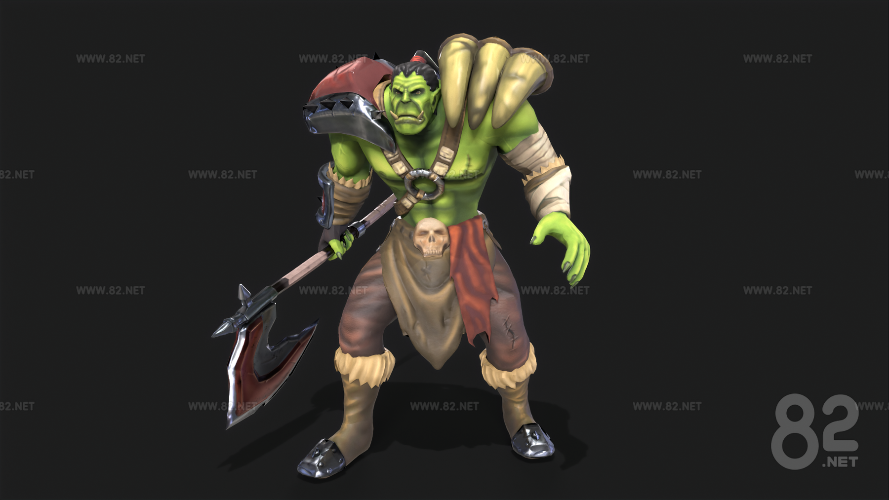 [Bound Animation] Orcs Barbarian 3d Model tbscene blend fbx other max ...