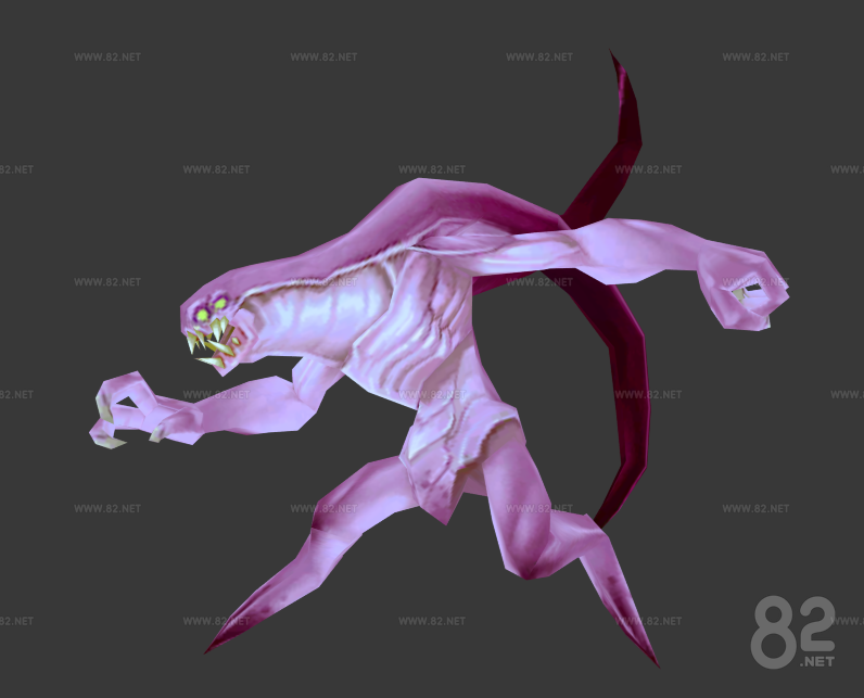 Purple Void Monster Cartoon 3d Model fbx | 82Models