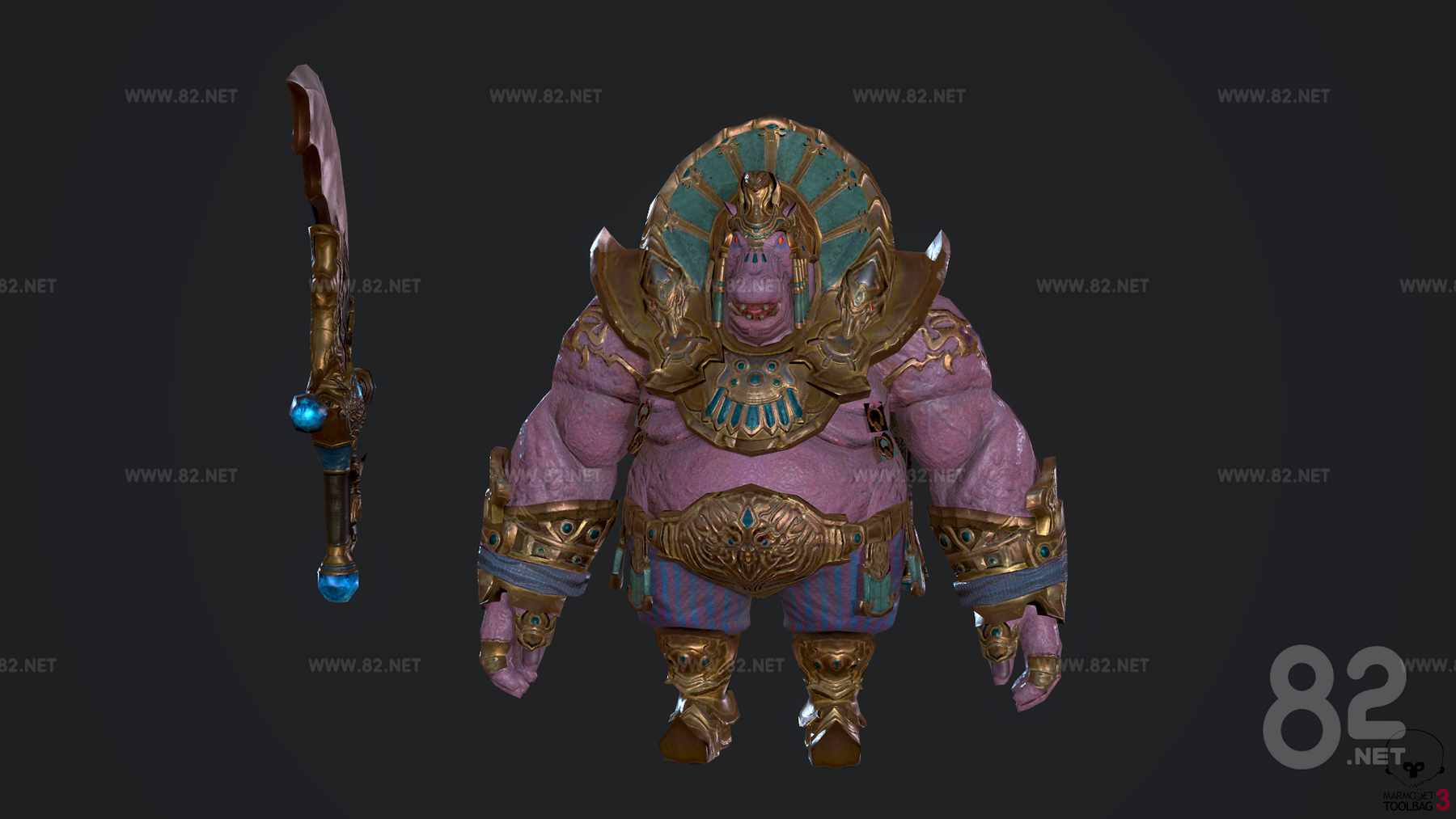 Purple Hell Demon 3d Model fbx | 82Models