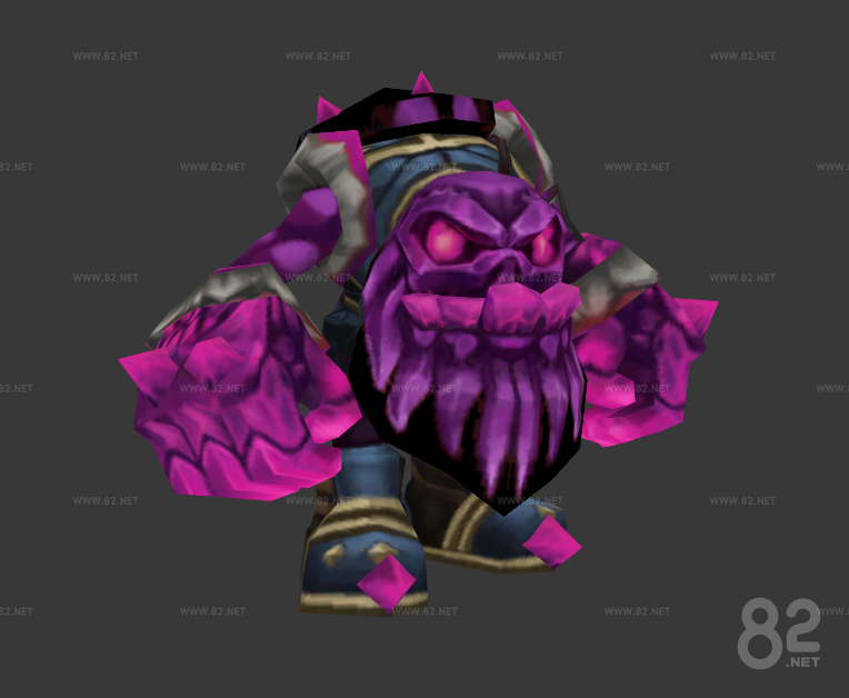 Purple Soldier Cartoon 3d Model fbx | 82Models