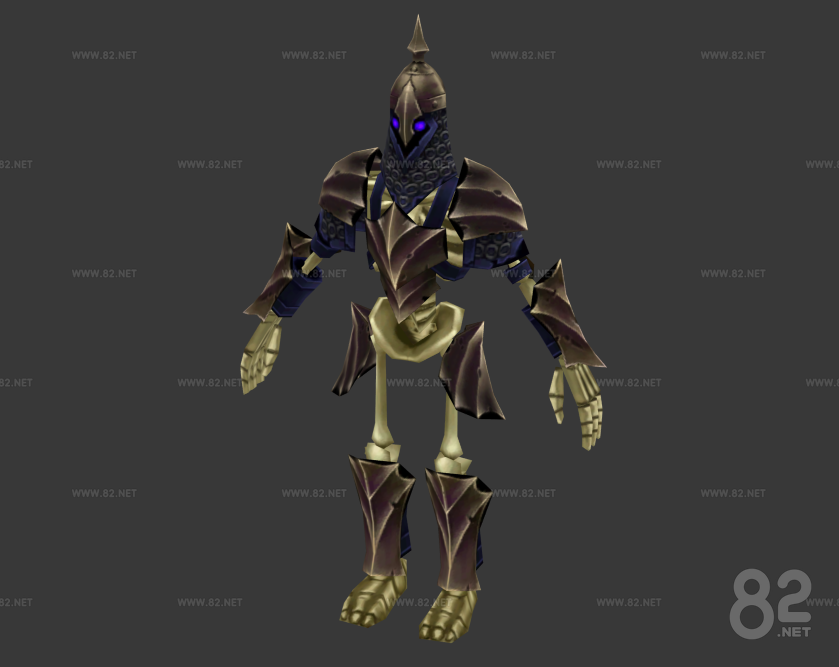 Brown oracle bone guard cartoon 3d Model fbx | 82Models