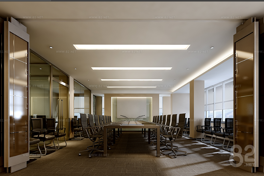 Modern-style office and corporate conference room design renderings 3d ...