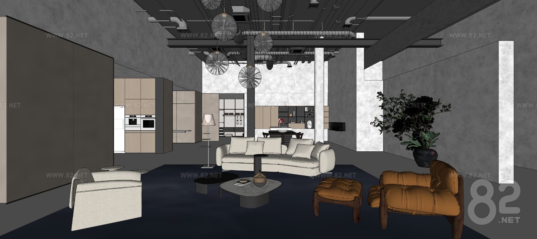 Custom Showroom Home Showroom Sketchup Model | SketchUp(.skp) - 82Models