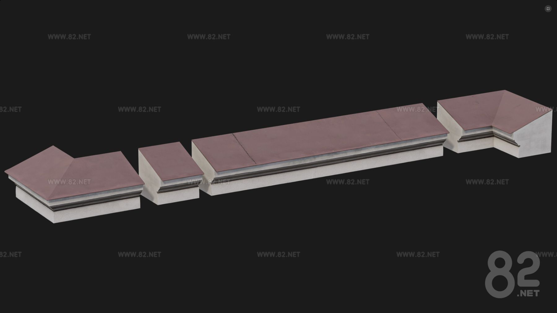Modular building building components | 3Ds Max(.max) - 82Models
