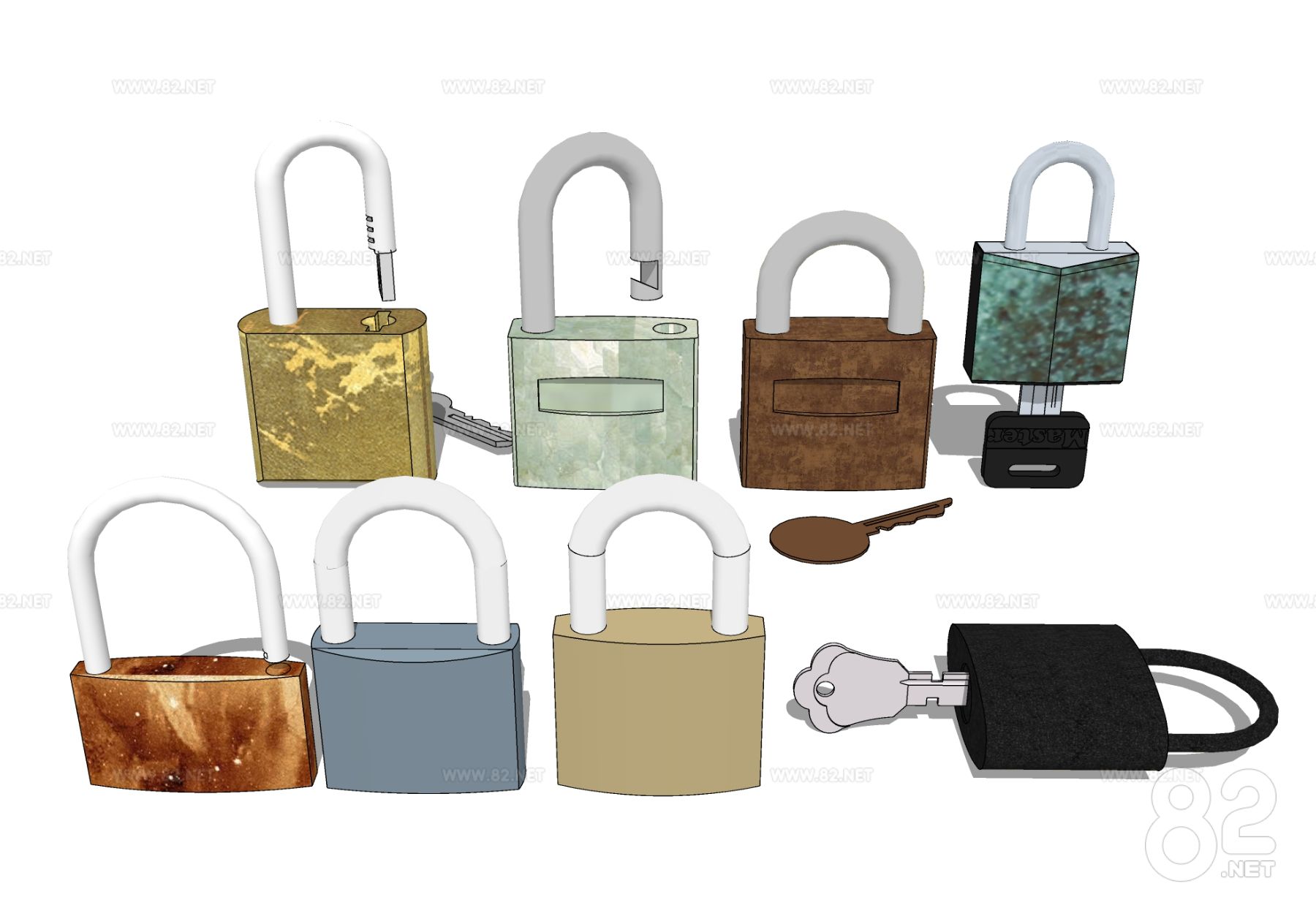 Key Lock Metal Key | SketchUp(.skp) - 82Models