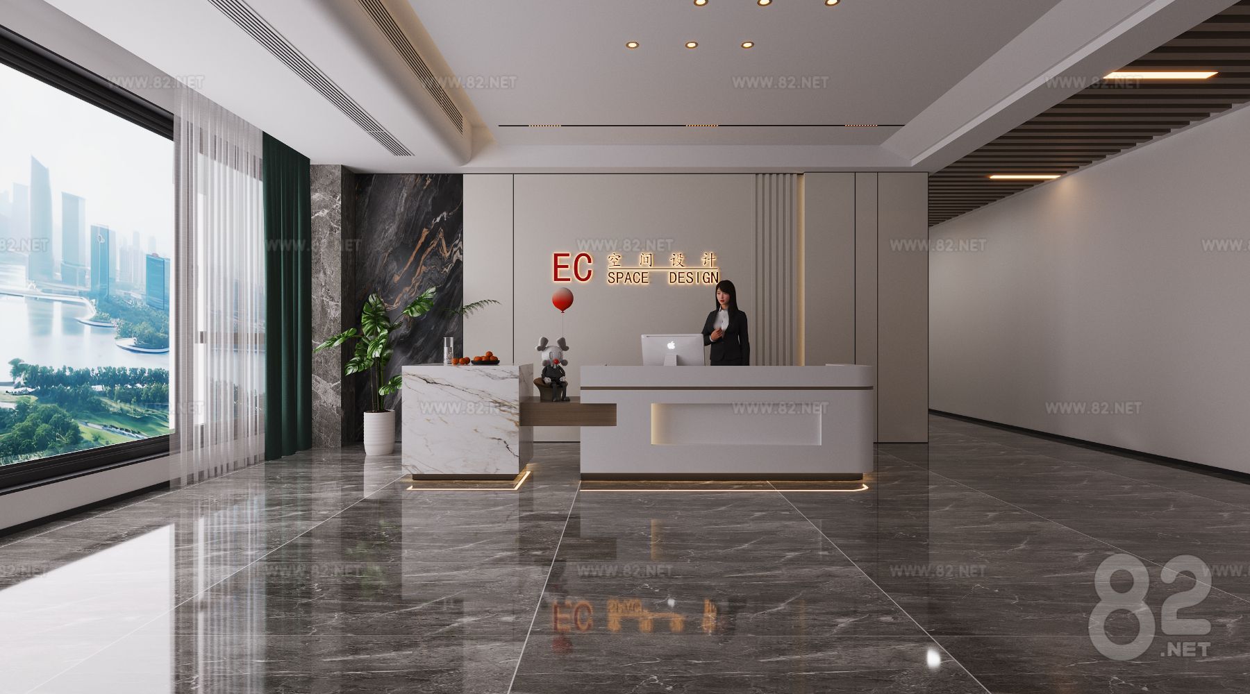 Reception is free | 3Ds Max(.max) - 82Models