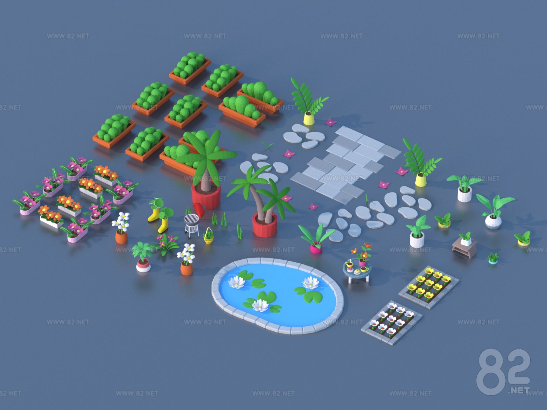 Cartoon Flower Plant Sick | 3Ds Max(.max) - 82Models