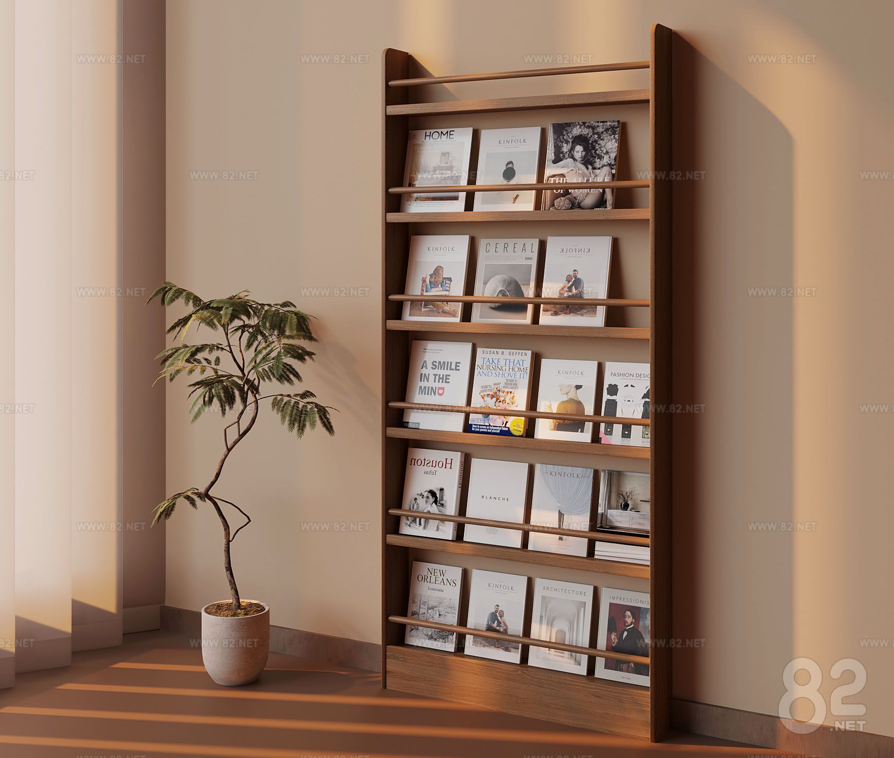Bookshelf Magazine Rack | 3Ds Max(.max) - 82Models