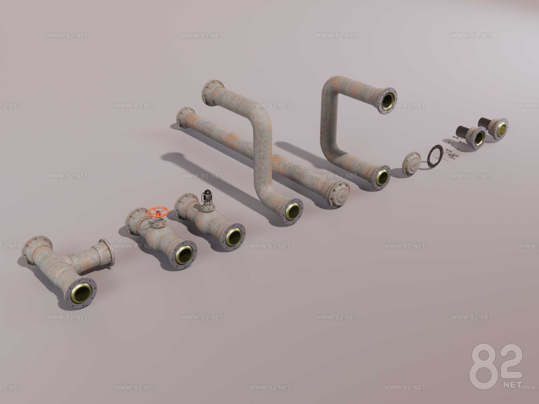 Pipe valve elbow flange Sketchup Model | SketchUp(.skp) - 82Models