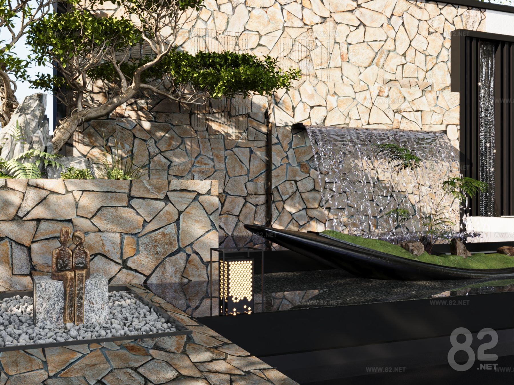 Flowing water landscape | 3Ds Max(.max) - 82Models