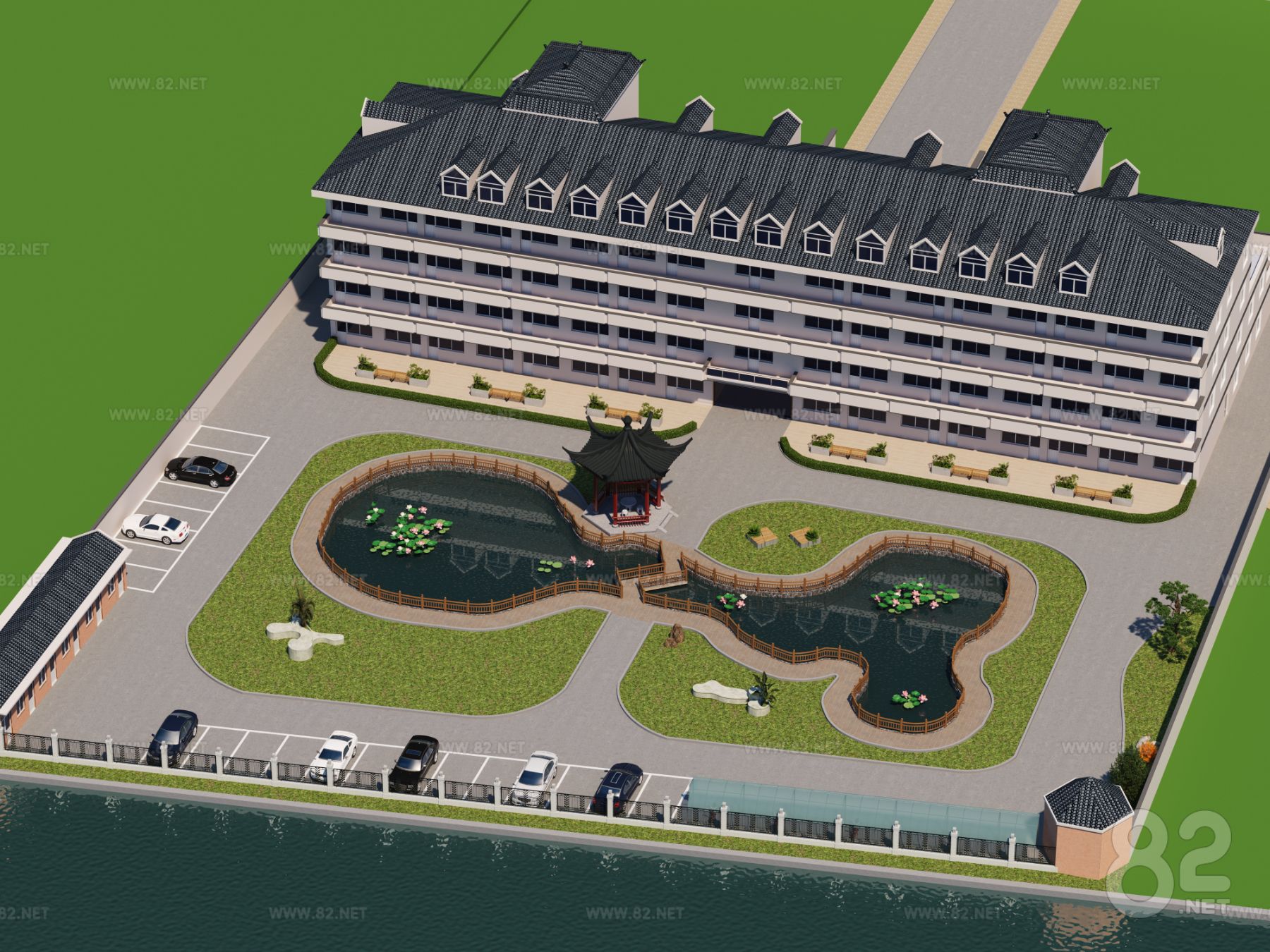Bird's eye view free 3D Model | 3Ds Max(.max) - 82Models