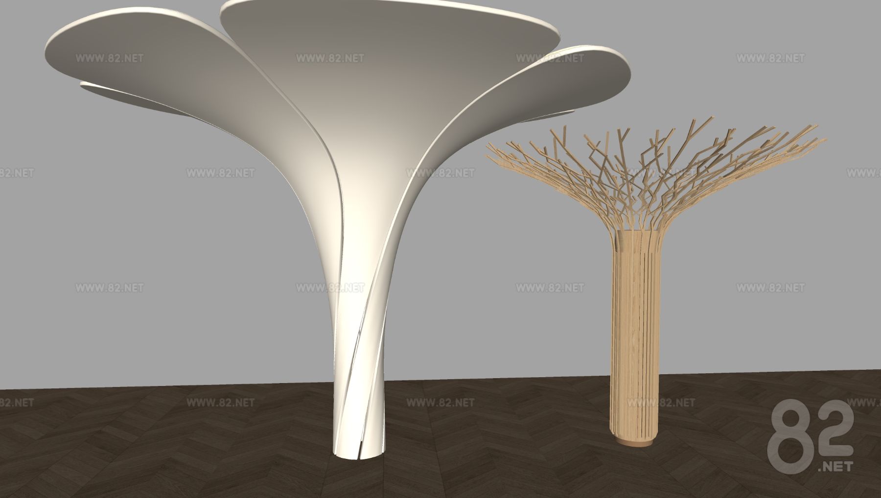 New Chinese-style Branch Pillar Petal Pillar Decorative Pillar ...