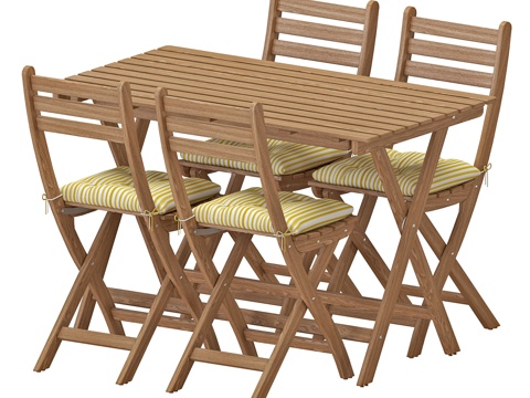 West Elm Lena Medieval Dining Table and Chair Set download | 3Ds Max ...