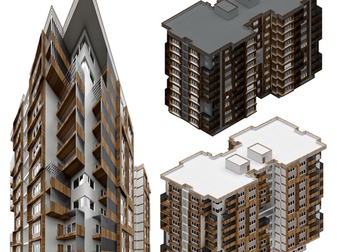 Residential building appearance | 3Ds Max(.max) - 82Models