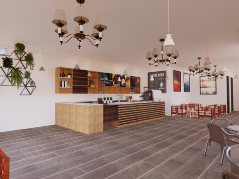 Cashier Cafe | SketchUp(.skp) - 82Models
