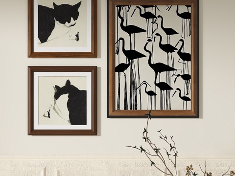 Retro, abstract, medieval, simple, French, simple, oil painting ...