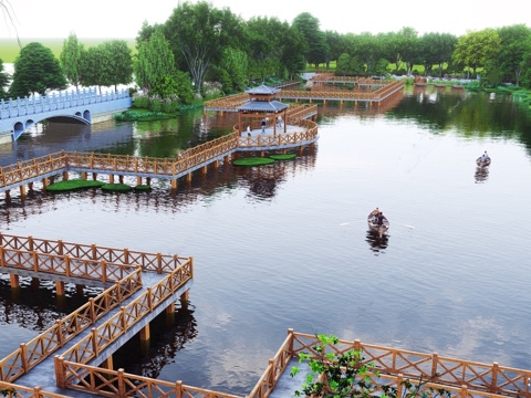 Modern Waterfront Landscape Riverbank Landscape Waterfront Landscape ...