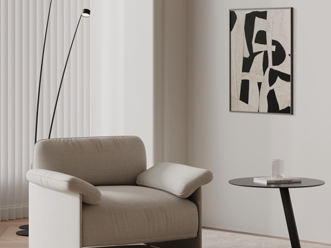 Modern Italian Single Sofa Casual Sofa download | SketchUp(.skp) - 82Models