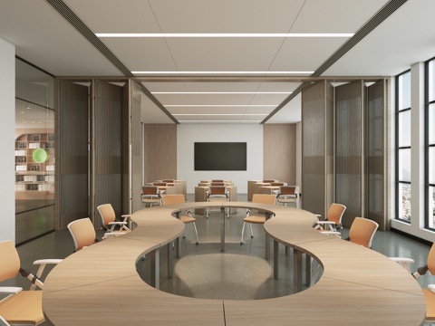 Modern Reception Room Meeting Table and Chair 3D Model download | 3Ds ...