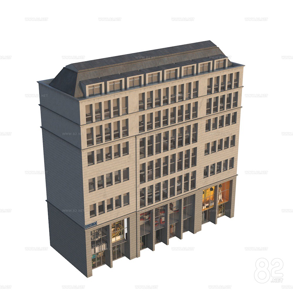 Commercial Building Single Building 3D Model | 3Ds Max(.max) - 82Models